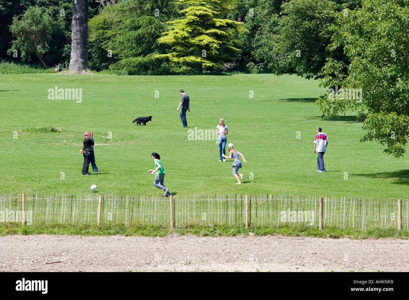 Kickabout game of football in progress Stock Photo - Alamy