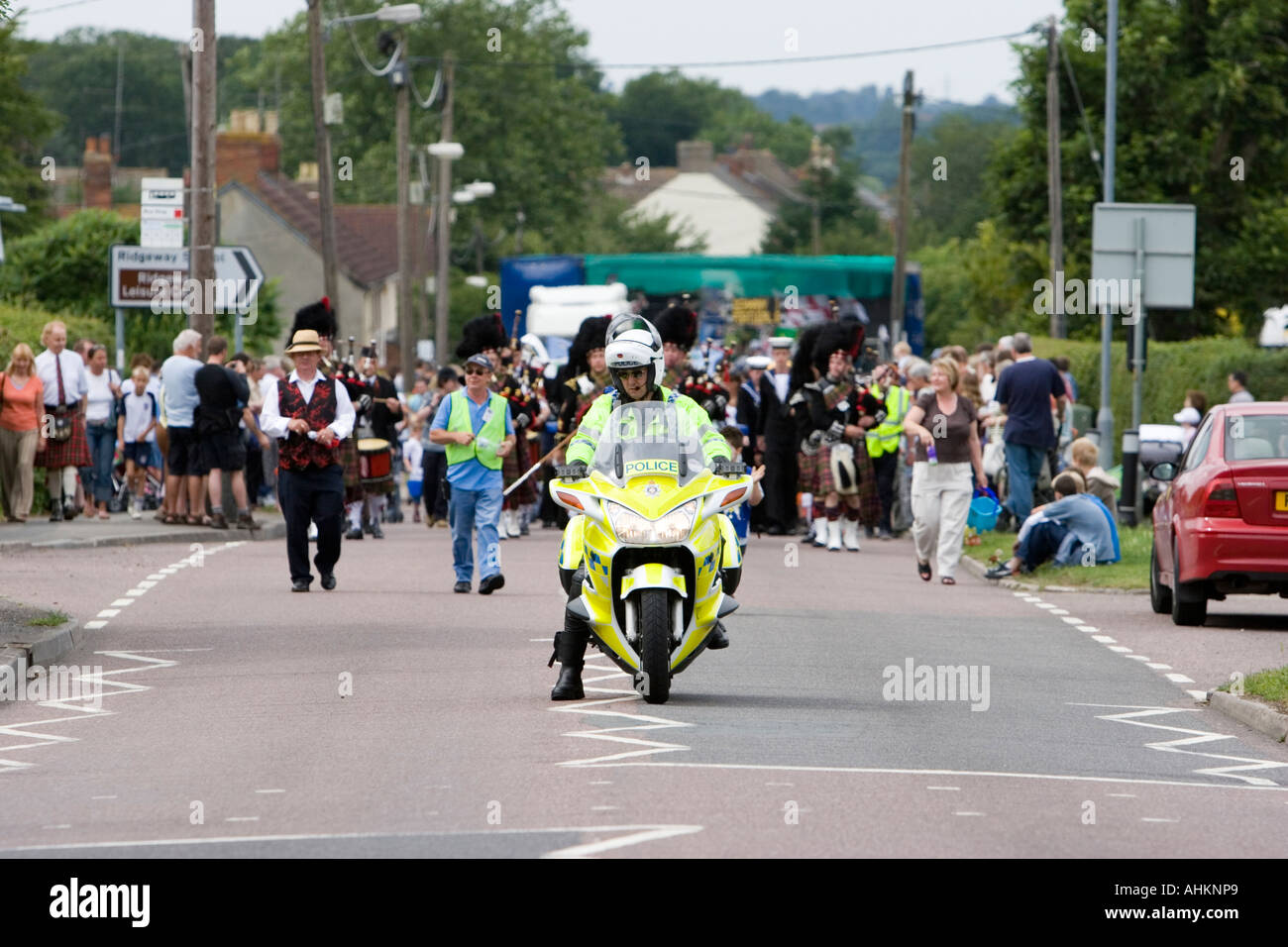 Police traffic motorcycle leading the carnival parade Stock Photo - Alamy