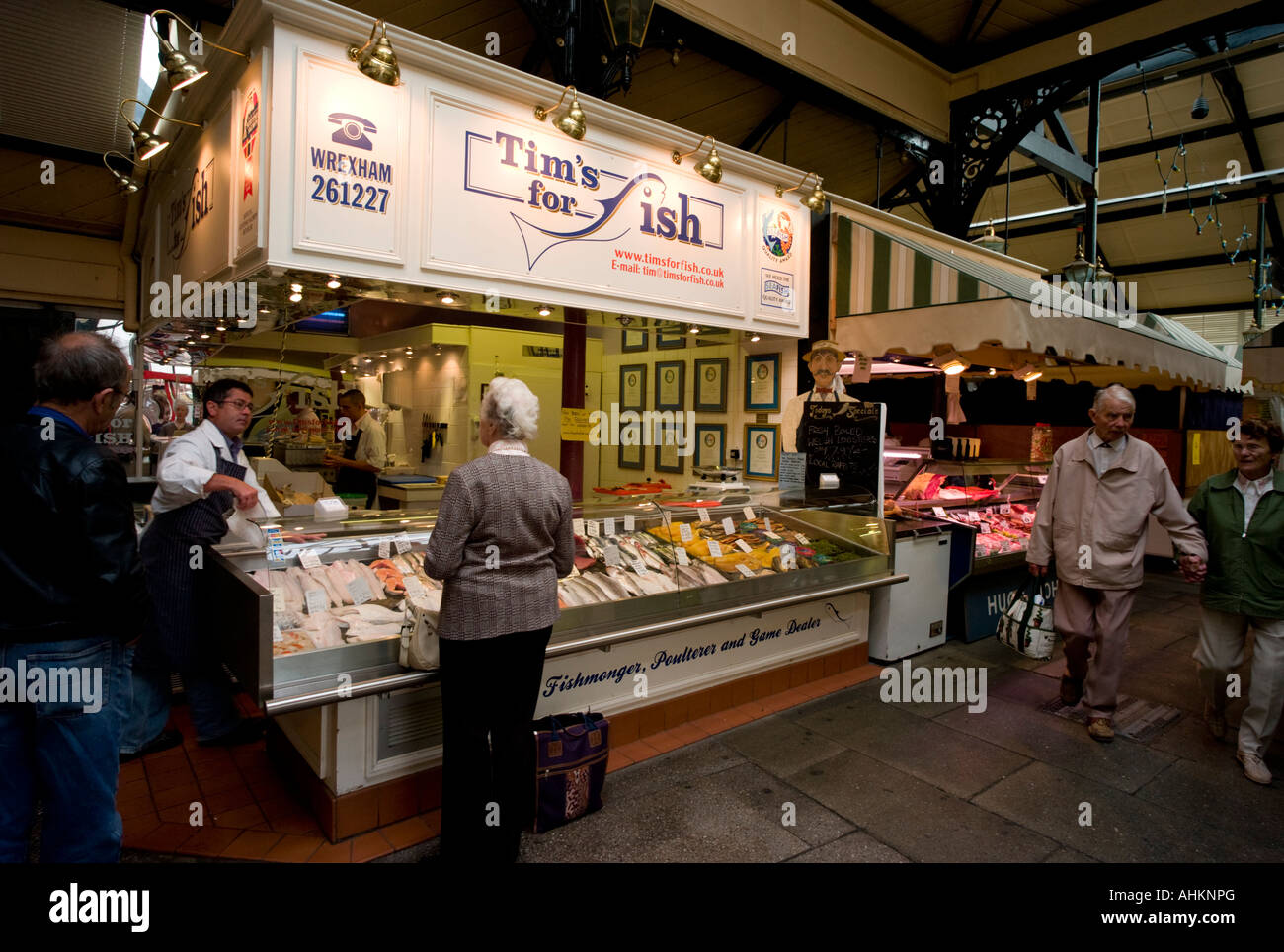 Wrexham indoor butcher market wrexham hi-res stock photography and ...