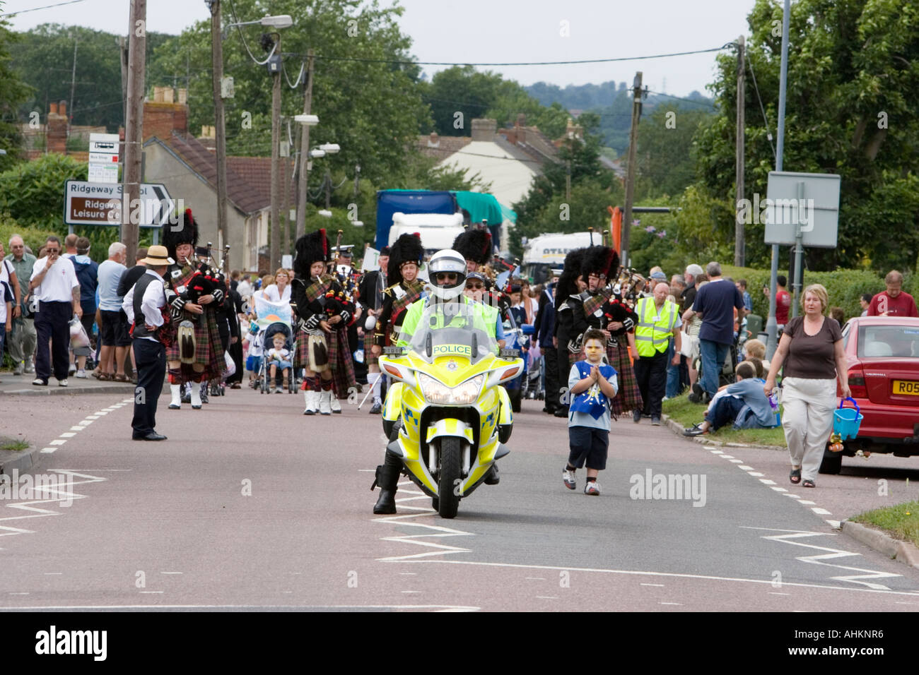 Police traffic motorcycle leading the carnival parade Stock Photo - Alamy