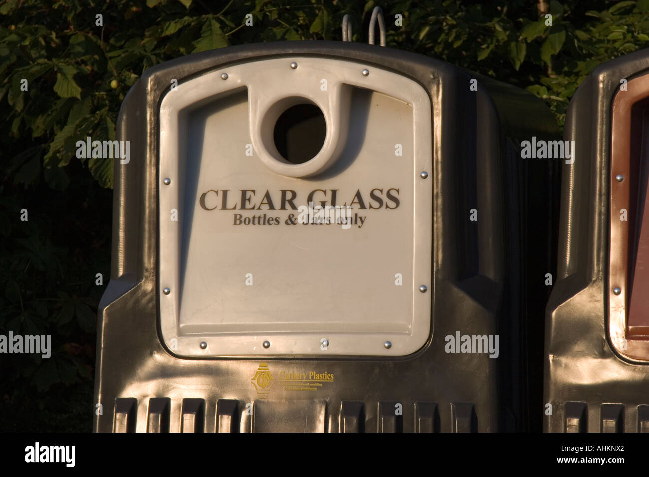Recycling bins in car park hi-res stock photography and images - Alamy