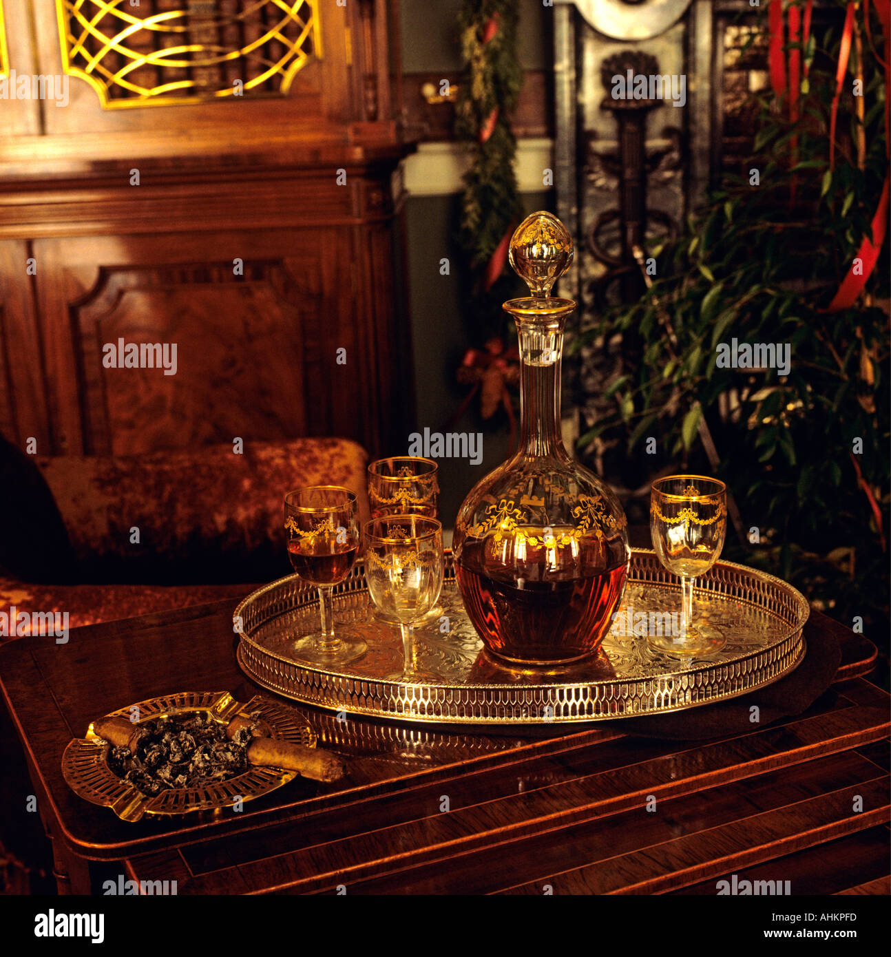 Cheshire Knutsford Christmas in Tatton Hall Sherry decanter in the ...