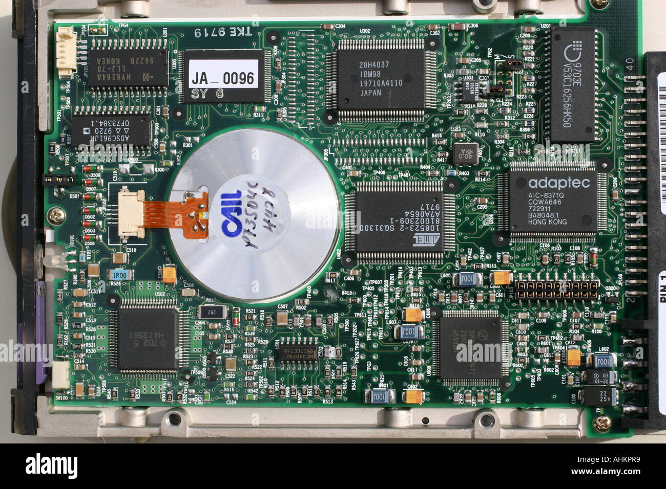 The circuit controlling a hard disk drive for a computer Stock Photo ...