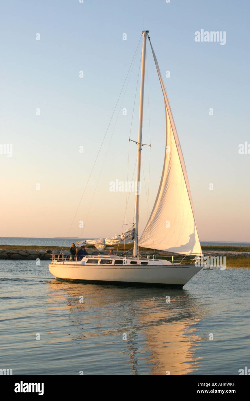Sunset sailboat cape cod hi-res stock photography and images - Alamy