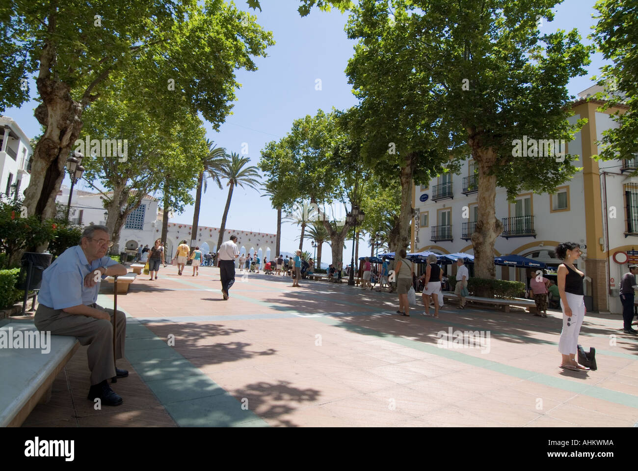 square in nerja southern spain Stock Photo - Alamy