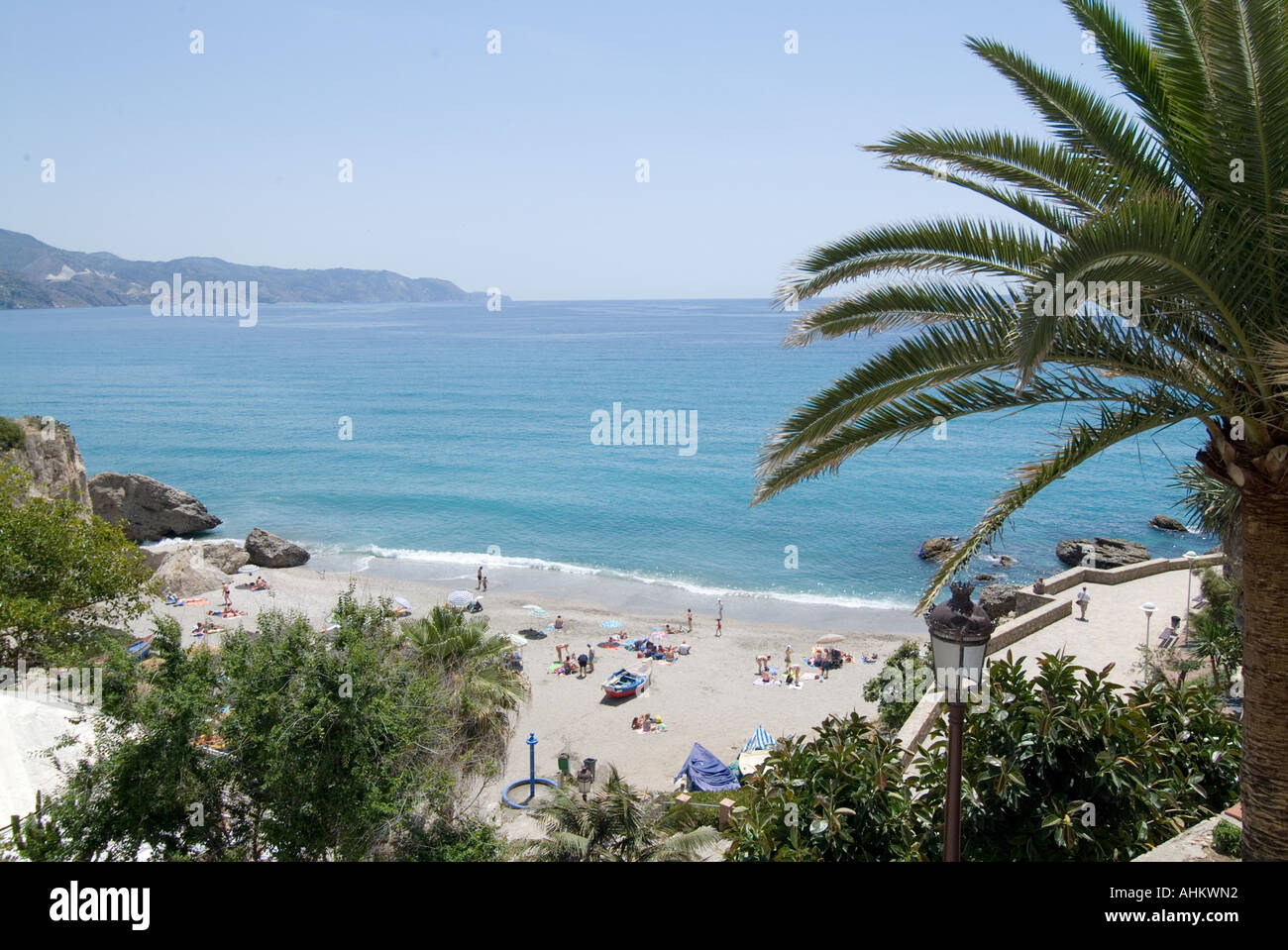 Aerial photography nerja spain costa del sol hi-res stock photography ...