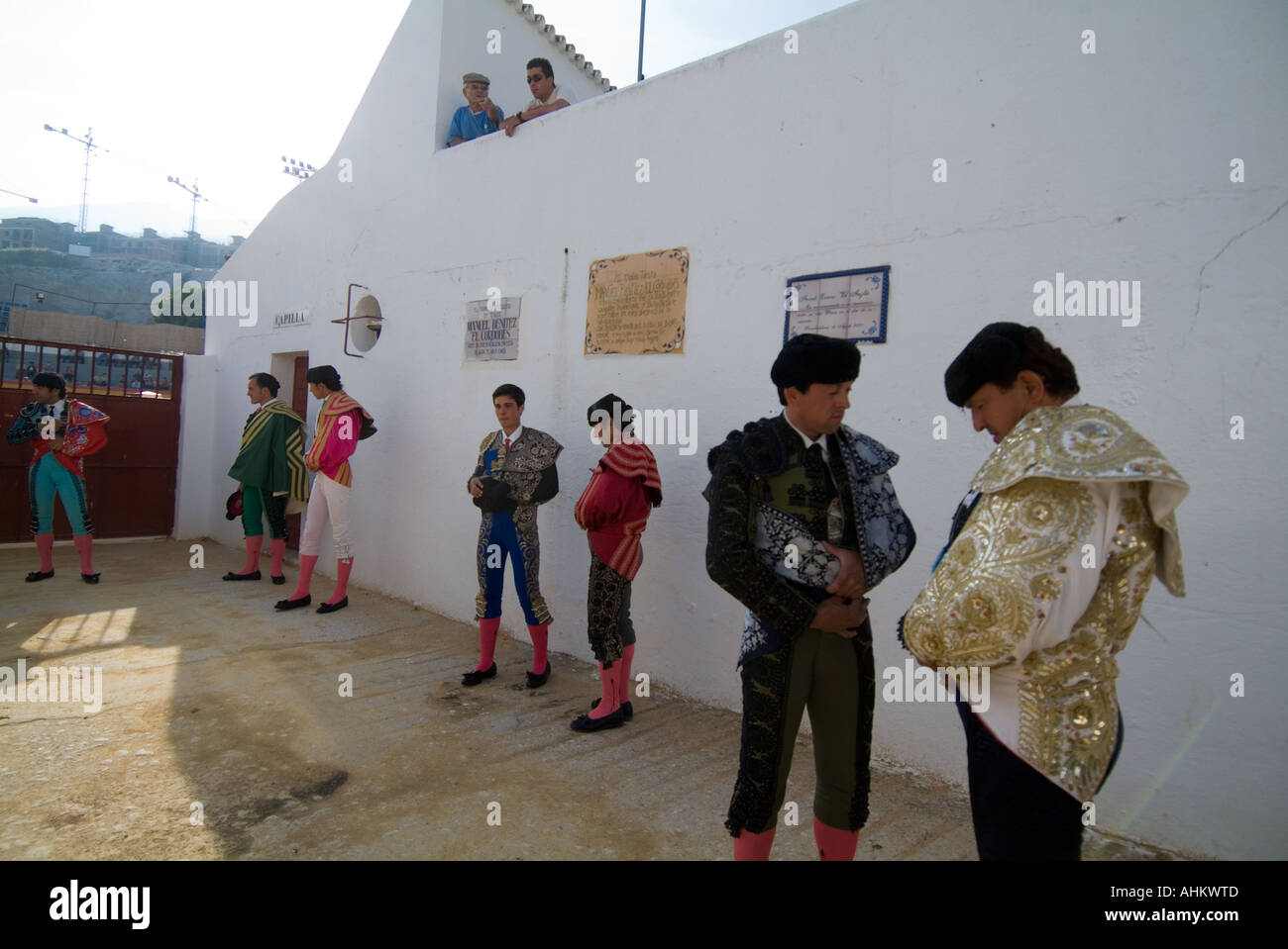 Toreros getting ready to start the Paseíllo, opening ceremony of the ...