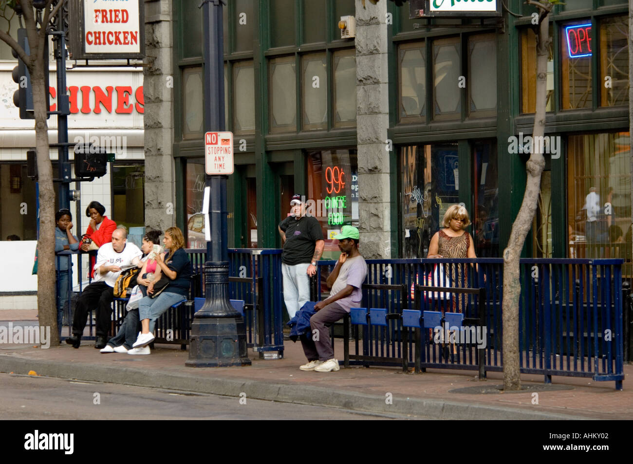 Bus Stop Downtown San Diego California Stock Photo - Alamy