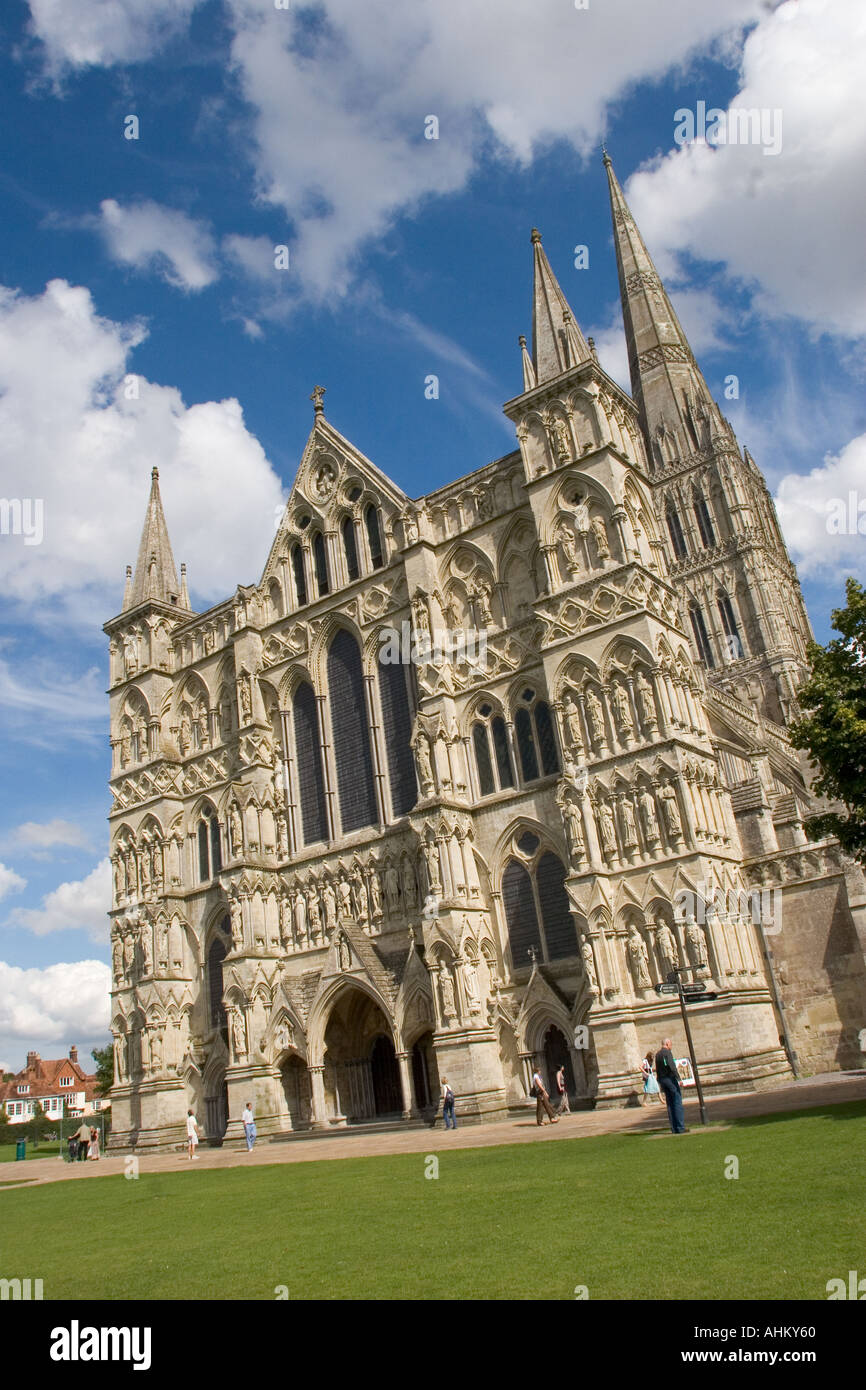 Exterior of Salisbury Cathedral Wiltshire England UK Stock Photo - Alamy