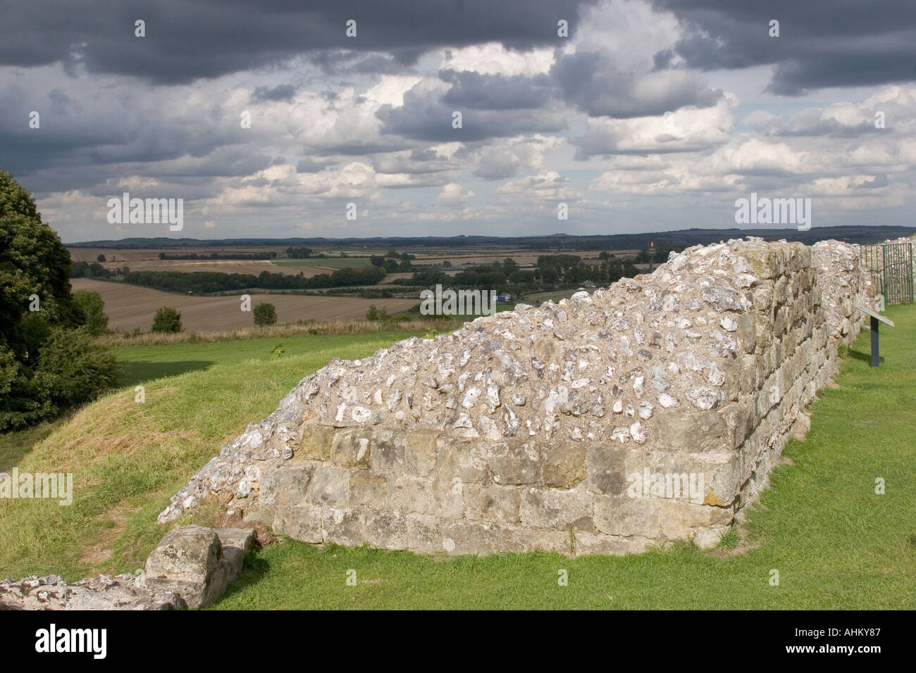 The ruins of Old Sarum Castle Salisbury Wiltshire England UK Stock ...