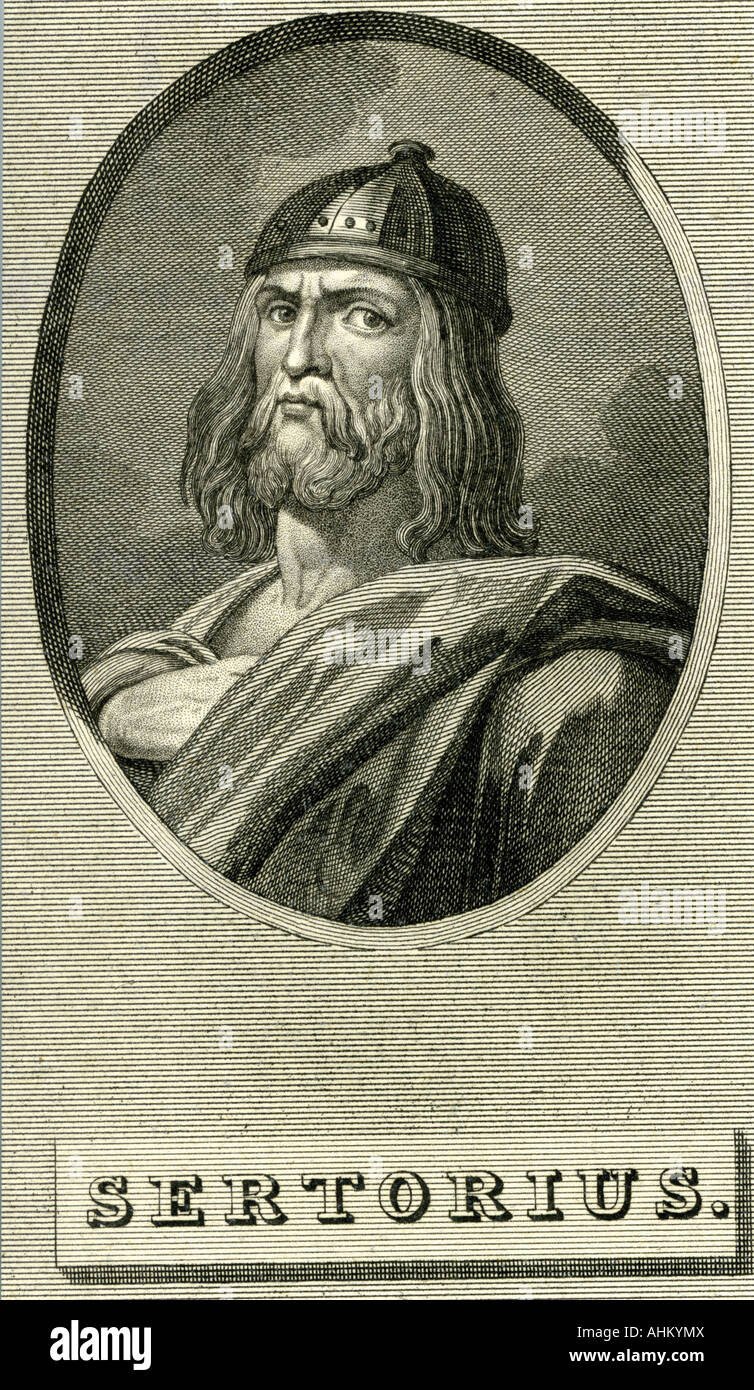 Sertorius, Quintus, 126 BC - 72 BC, Roman politician and general ...