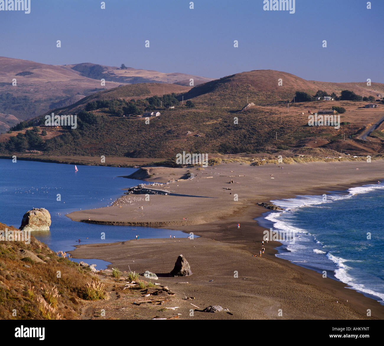 Mouth of the Russian River and Pacific Ocean Jenner Sonoma Co ...