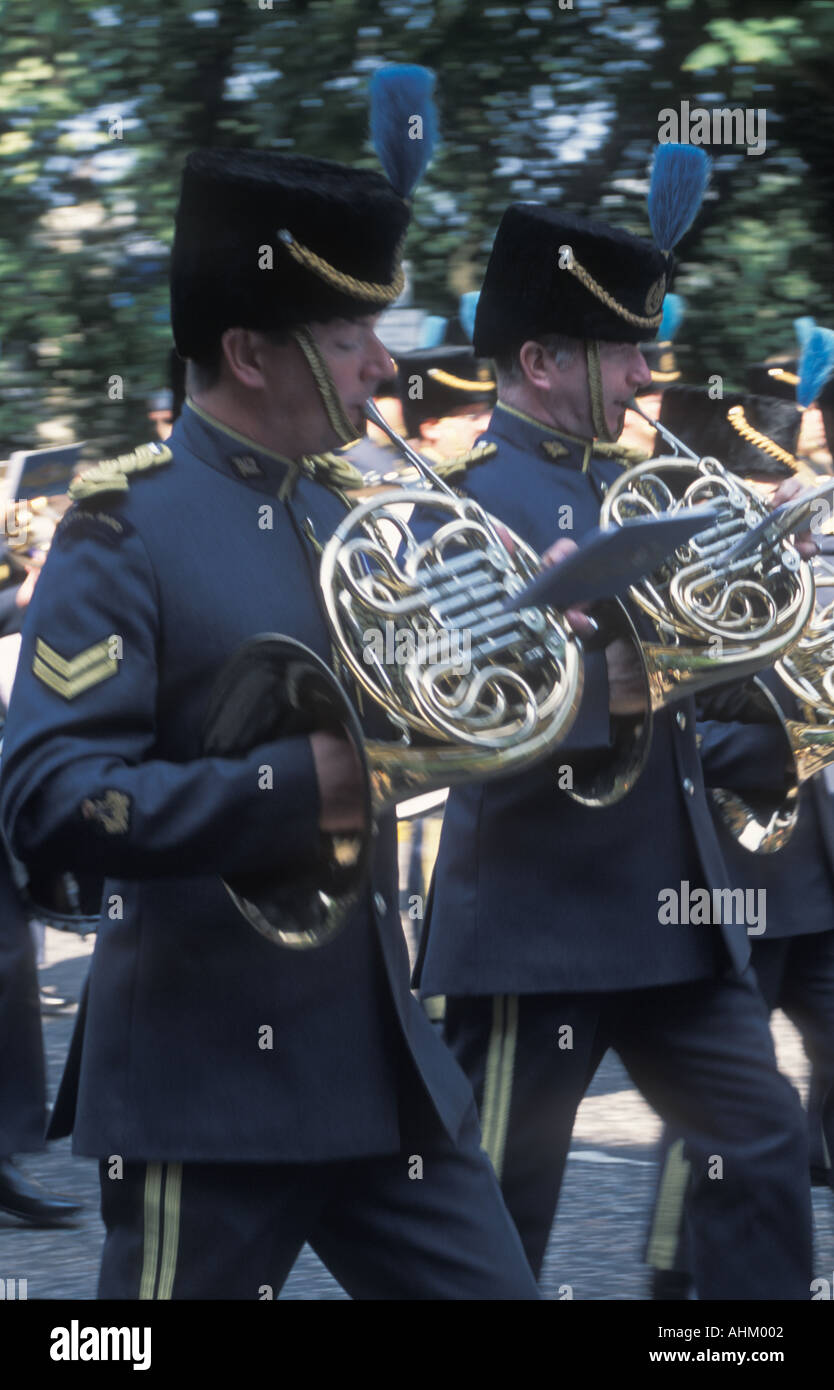 Central Band of the Royal Air Force RAF marching at Edinburgh Festival ...