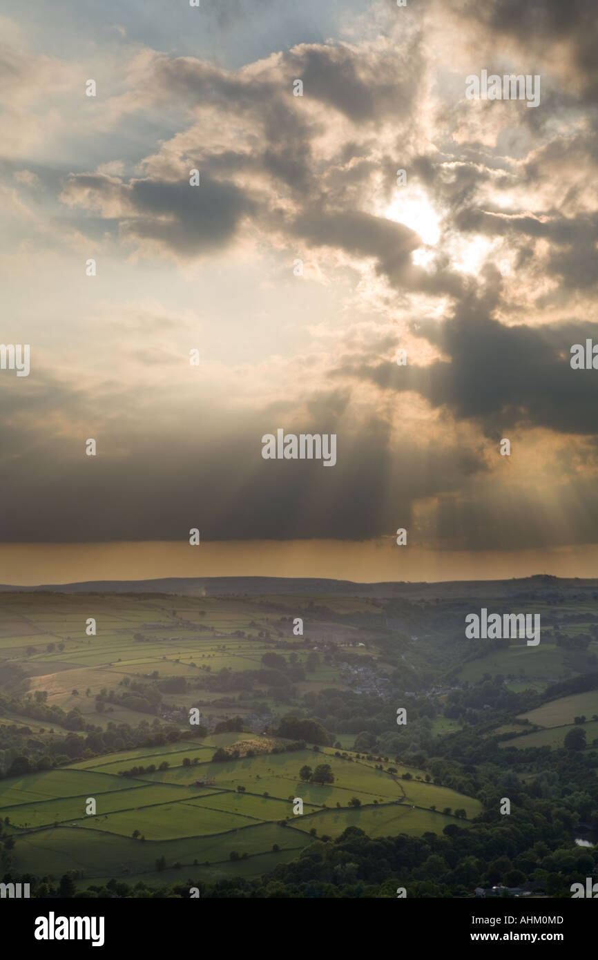 Sunset from Curbar Edge, Peak District, UK Stock Photo - Alamy