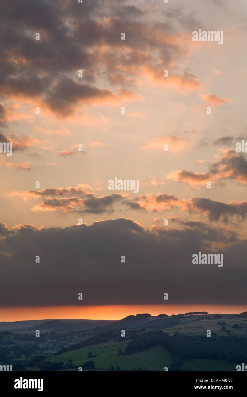 Sunset from Curbar Edge, Peak District, UK Stock Photo - Alamy