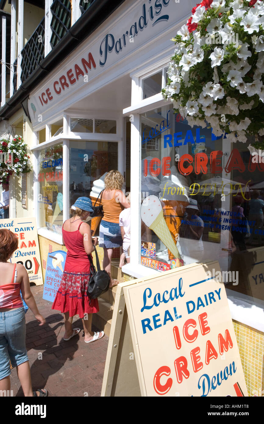 Ice cream shop Sidmouth Devon England Stock Photo - Alamy