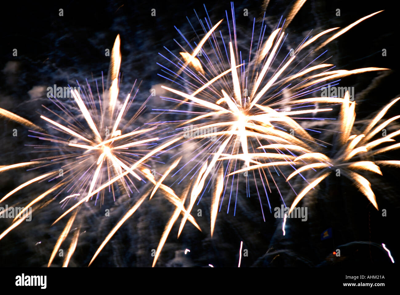 Fireworks in the night sky Stock Photo - Alamy