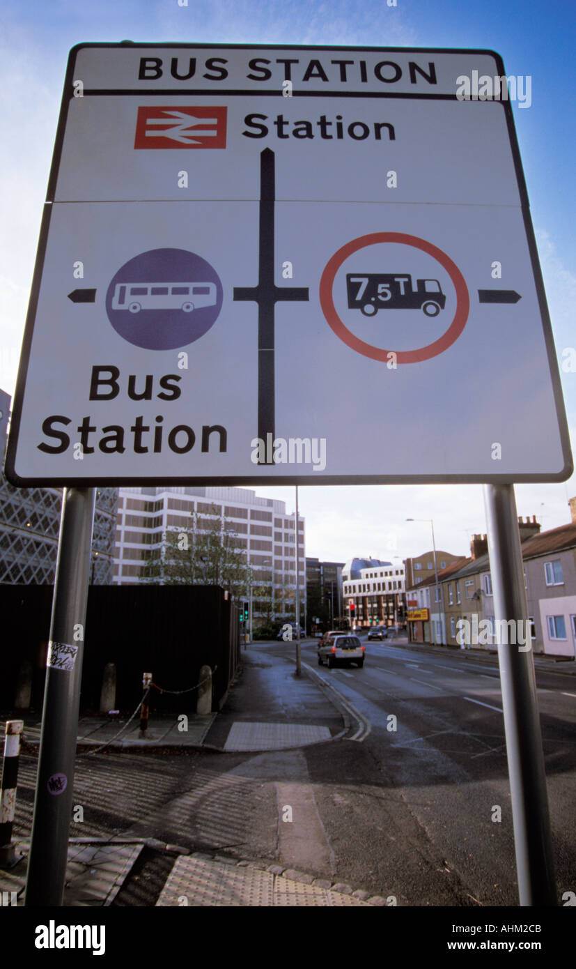 Rail and Bus Station Sign Swindon Wiltshire England 01 11 2004 Stock ...