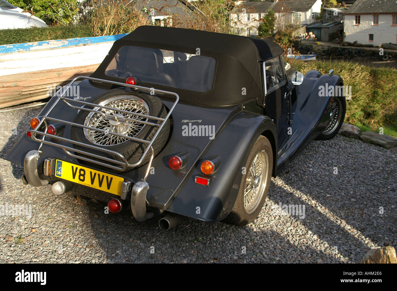 Morgan motor car 35th anniversary edition rear view boot Stock Photo ...