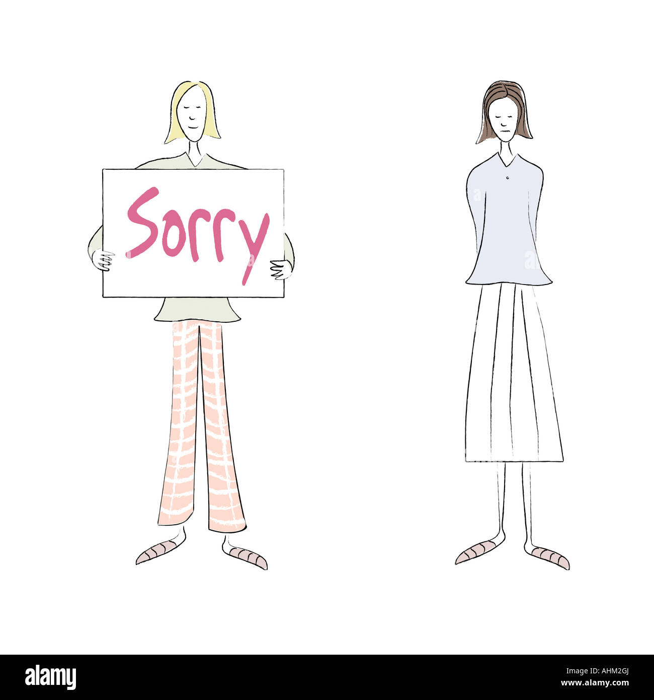 Girl Saying Sorry Stock Photo - Alamy