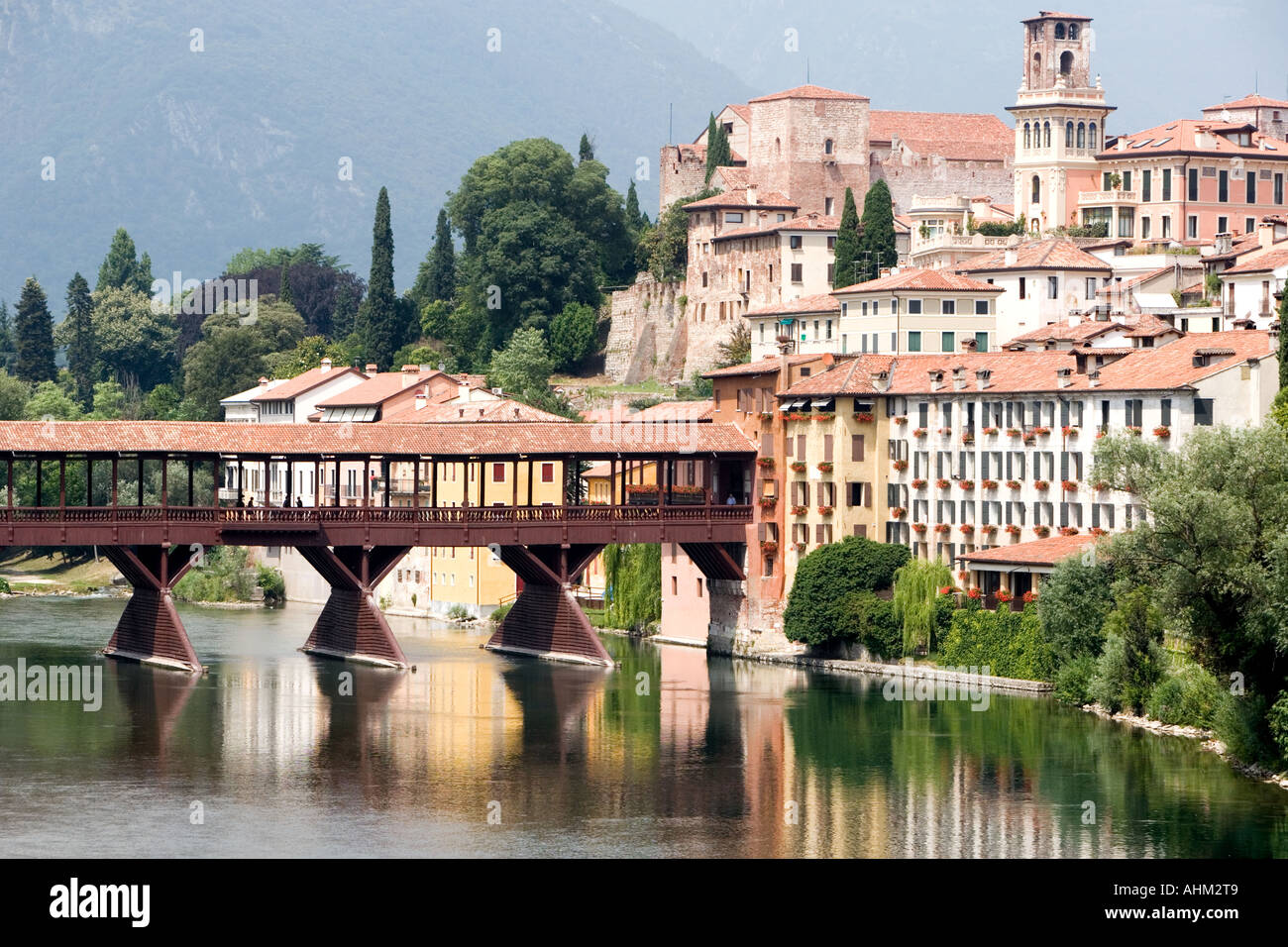 Ponte degli Alpini covered bridge Bassano del Grappa Veneto Italy Stock ...