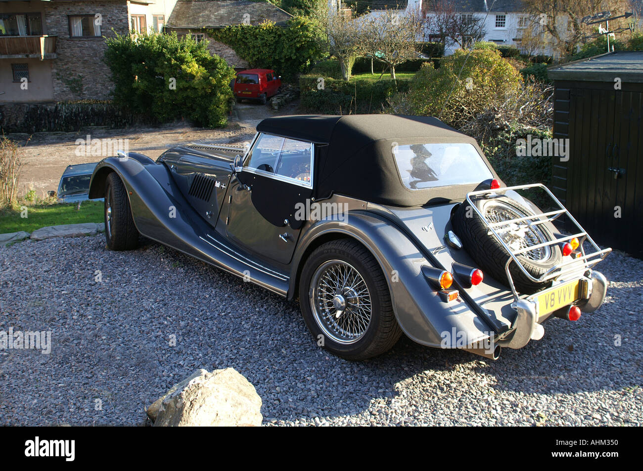 Morgan motor car 35th anniversary edition parked chromed radiator ...