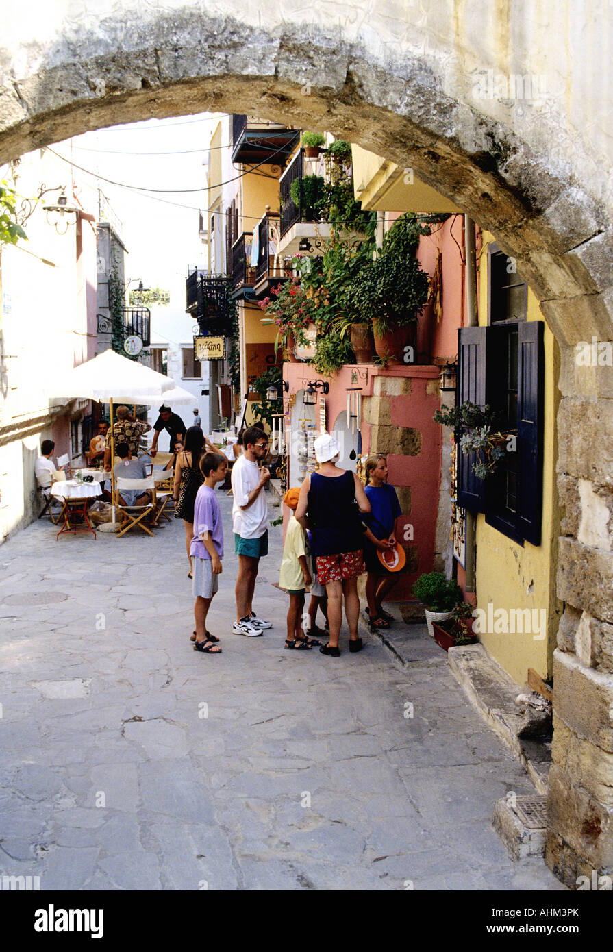 Streets shops chania crete hi-res stock photography and images - Alamy