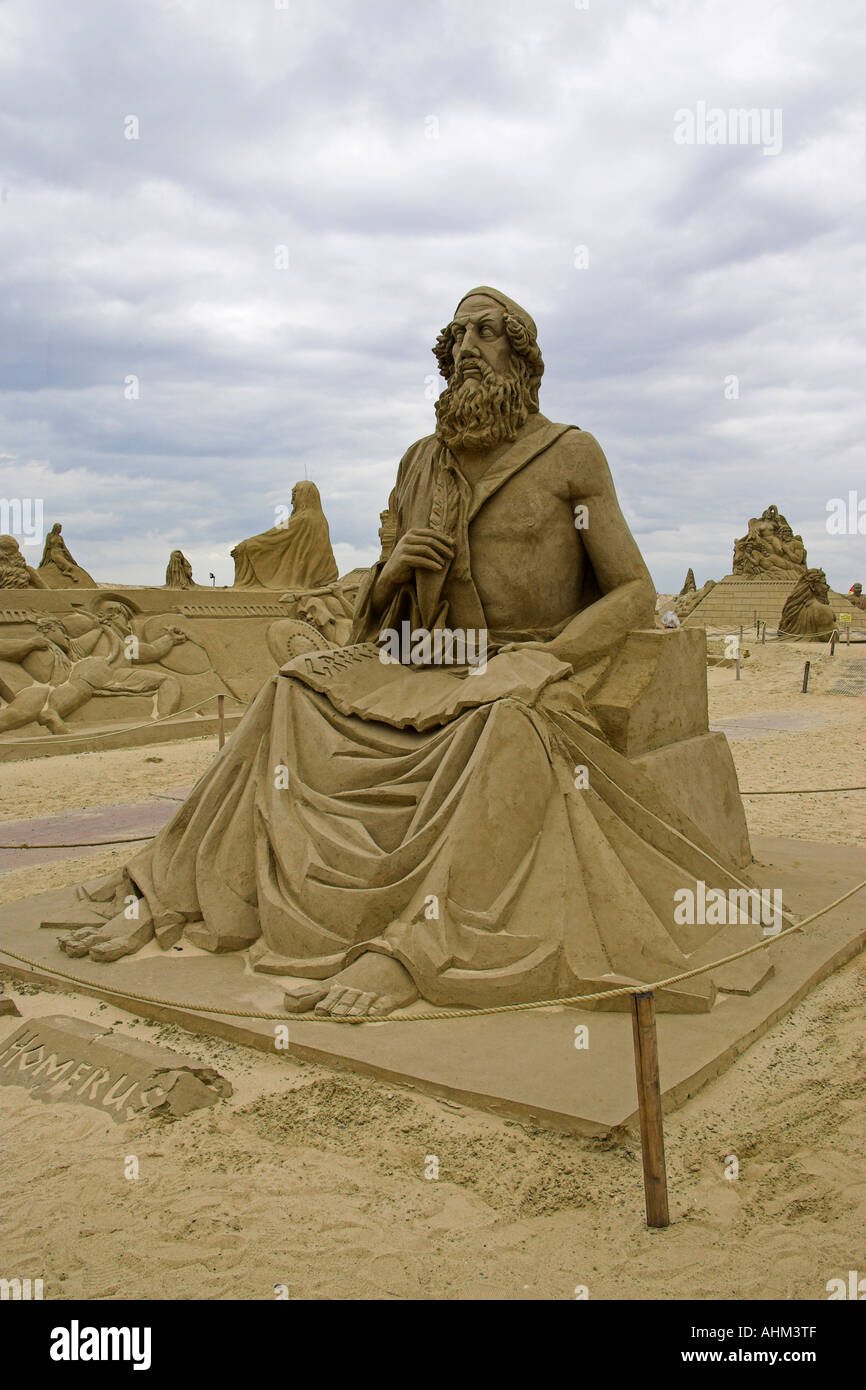 ancient Greece sand sculpture at great Yarmouth Stock Photo - Alamy