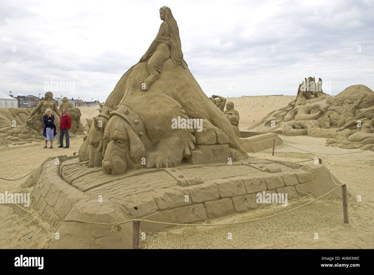 ancient Greece sand sculpture at great Yarmouth Stock Photo - Alamy