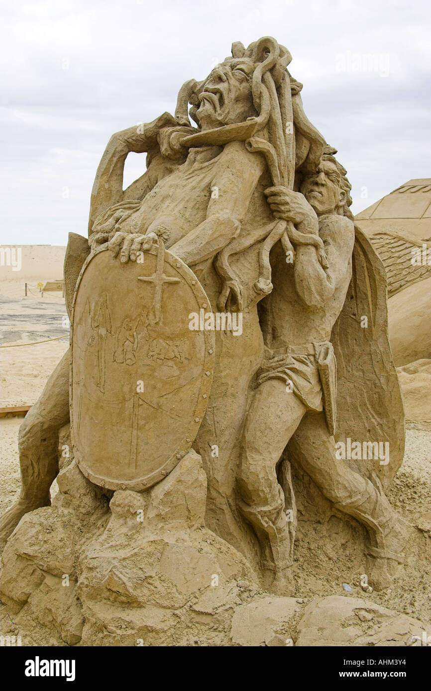 ancient Greece sand sculpture at great Yarmouth Stock Photo - Alamy