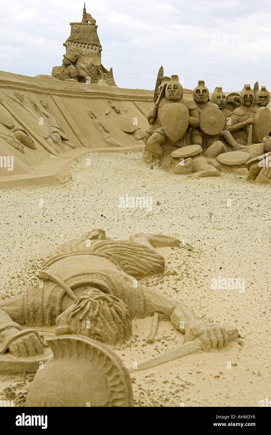 ancient Greece sand sculpture at great Yarmouth Stock Photo - Alamy