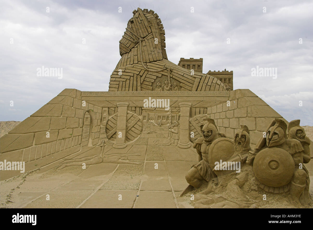 ancient Greece sand sculpture at great Yarmouth Stock Photo - Alamy