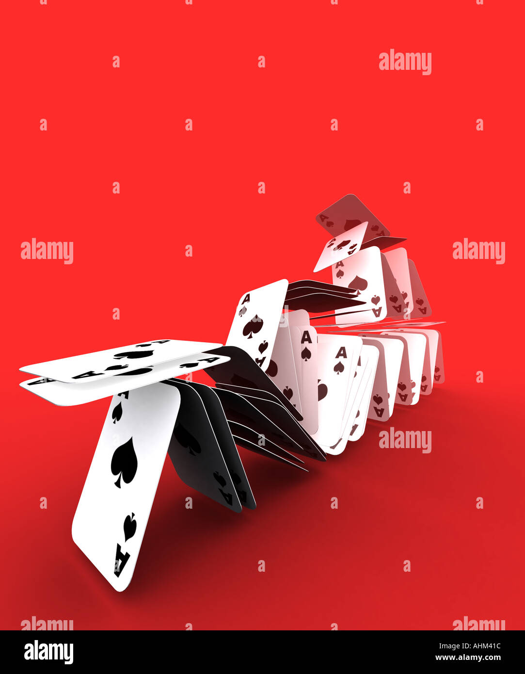 House of cards falling hi-res stock photography and images - Alamy