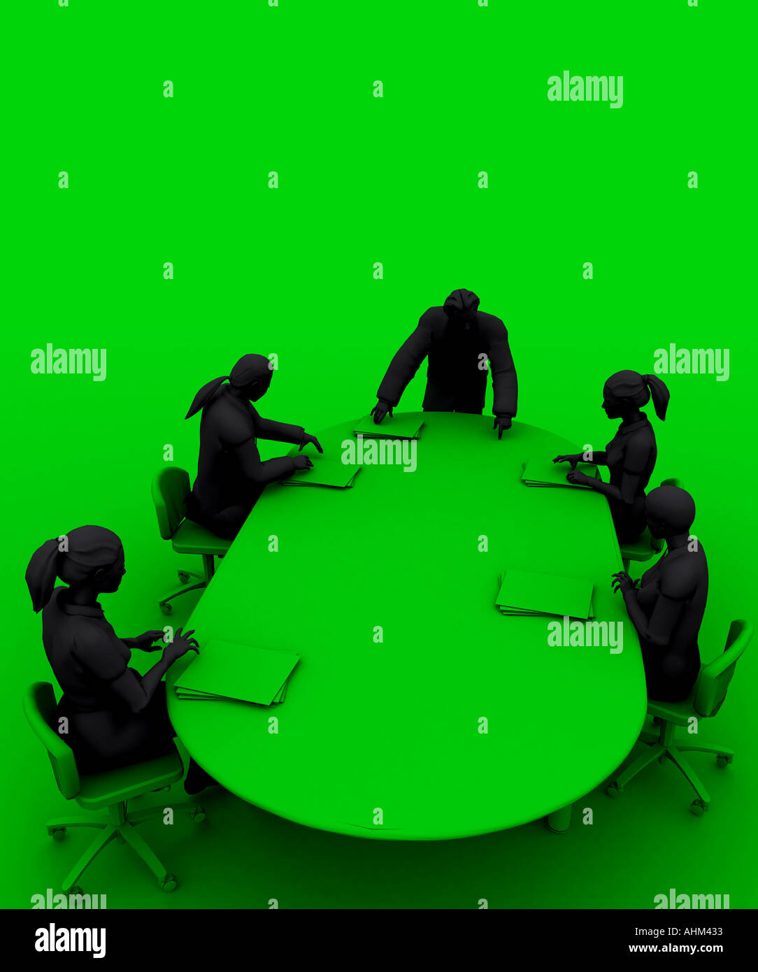 BUSINESS MEETING ROUND TABLE IN BOARDROOM Stock Photo - Alamy