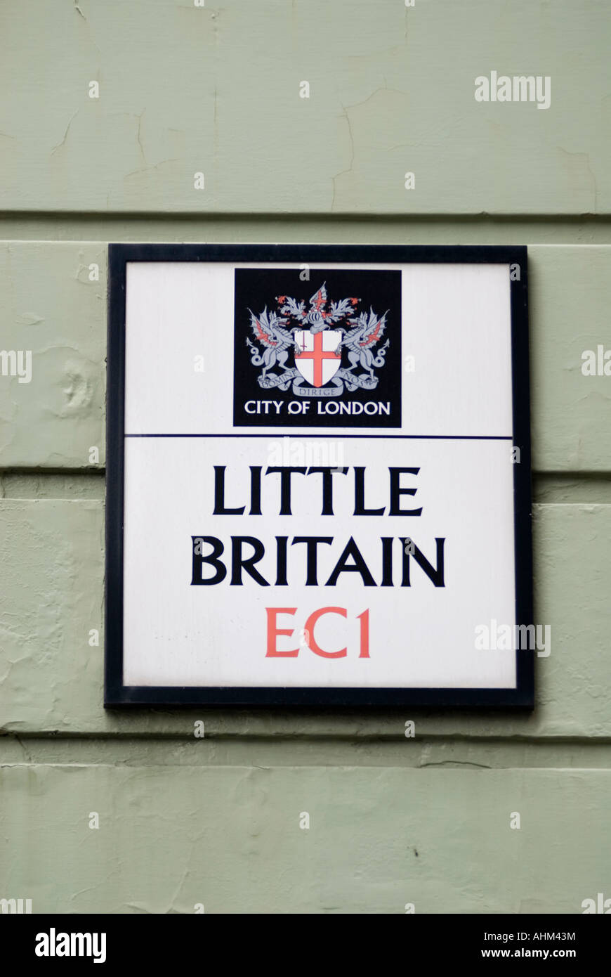 Little Britain street sign in central London UK Stock Photo - Alamy