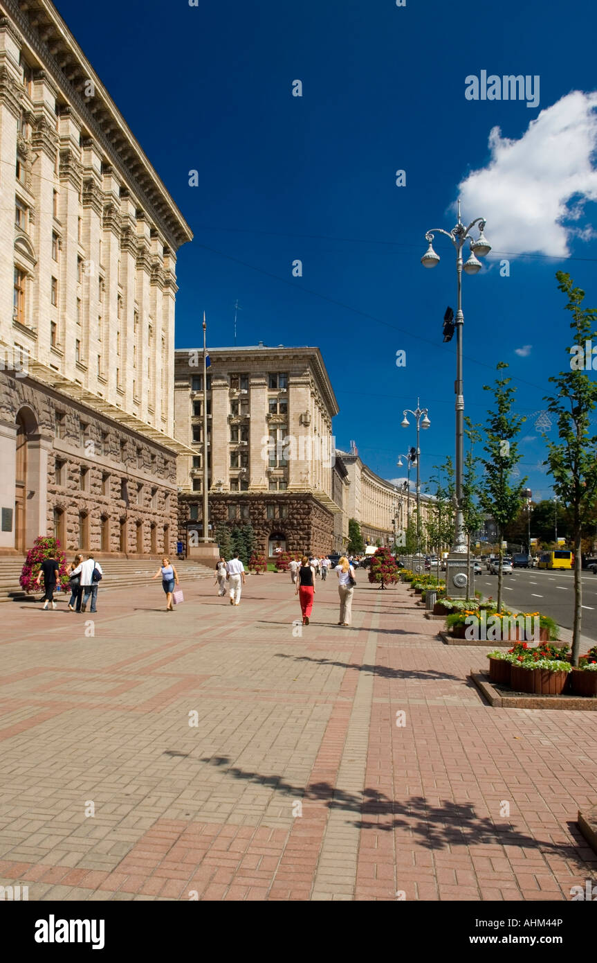 Khreschatyk street is the main street in Kiev Ukraine Stock Photo - Alamy