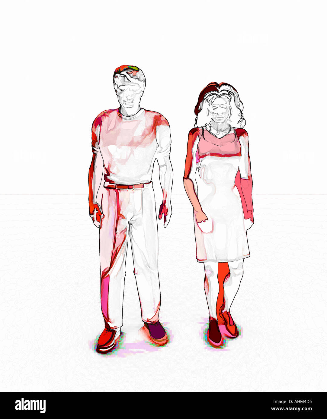 two people standing together Stock Photo - Alamy