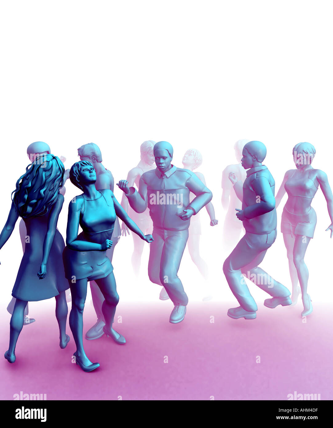 multi ethnic dancing at club Stock Photo - Alamy