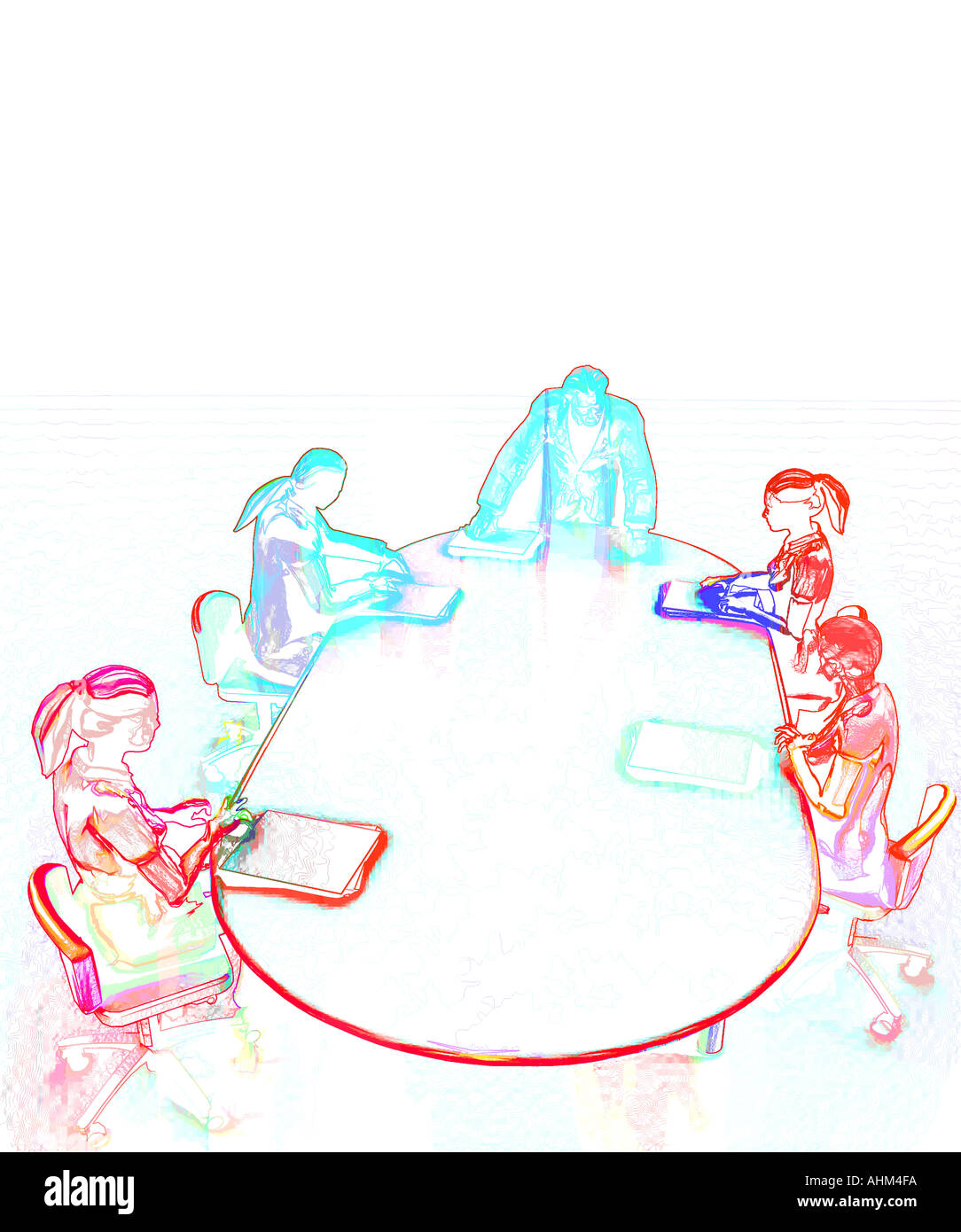 Multicultural business team discussion Cut Out Stock Images & Pictures ...