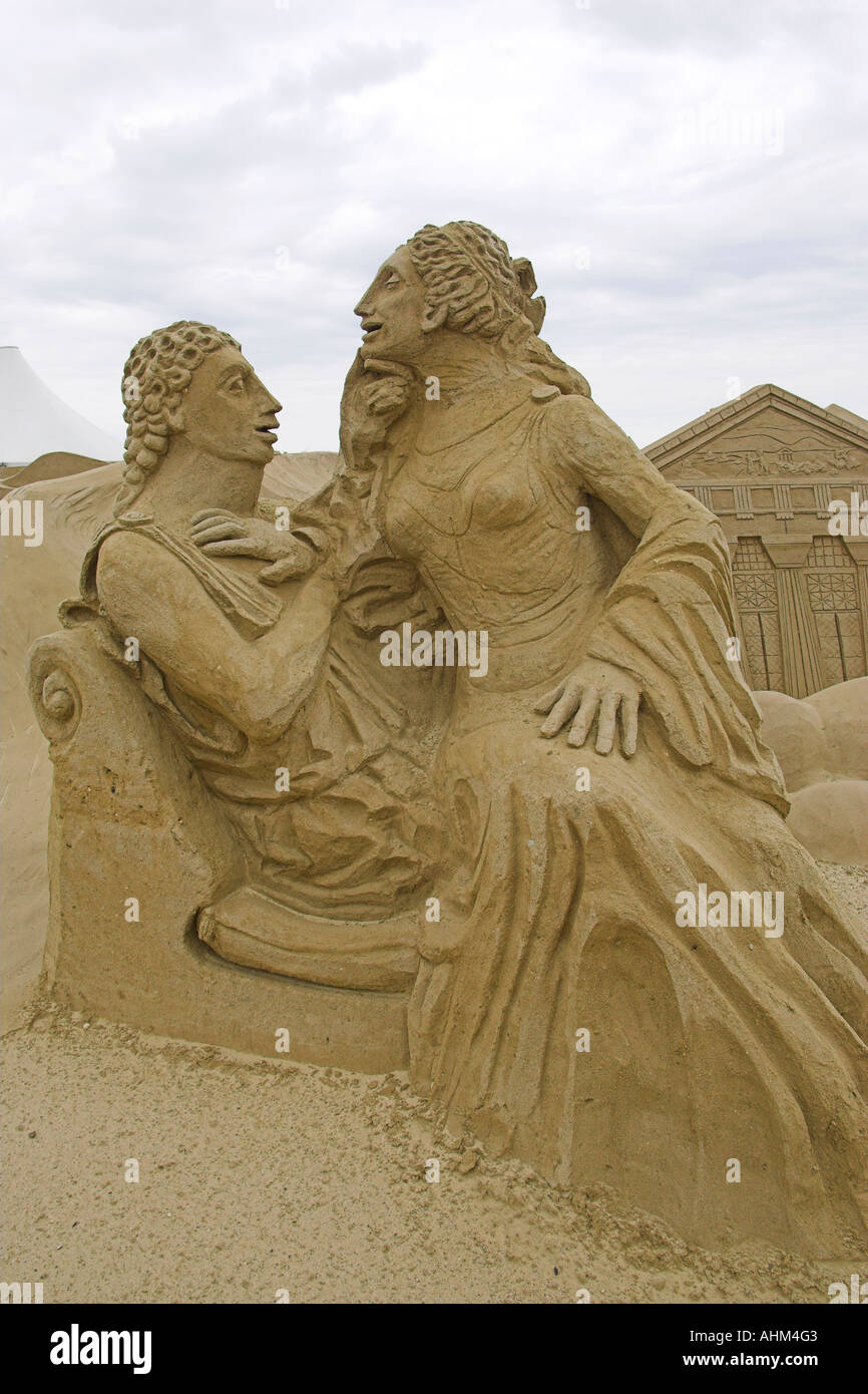 ancient Greece sand sculpture at great Yarmouth 2006 Stock Photo - Alamy
