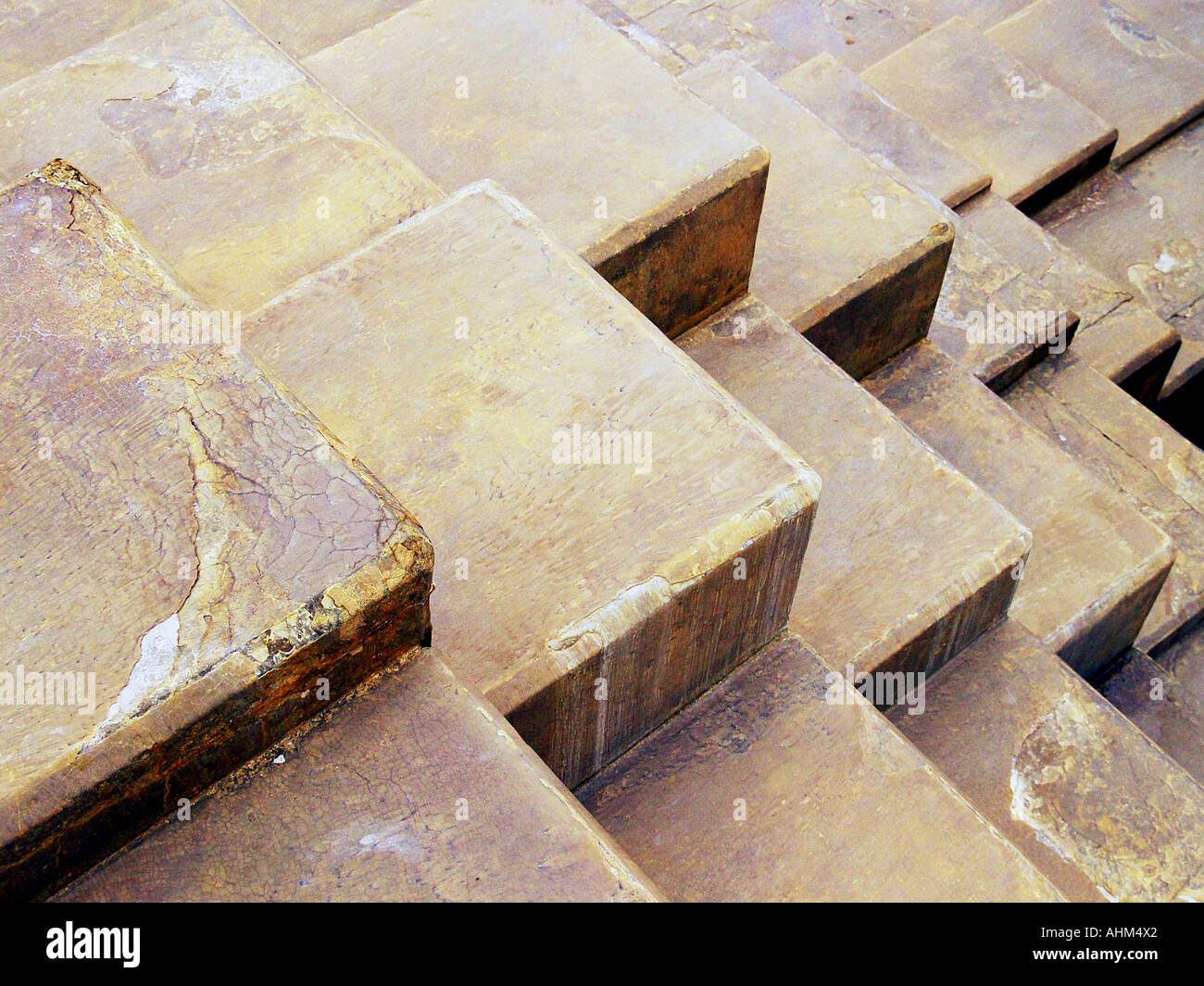 Poured concrete formed into large, unique, towering geometric forms and ...