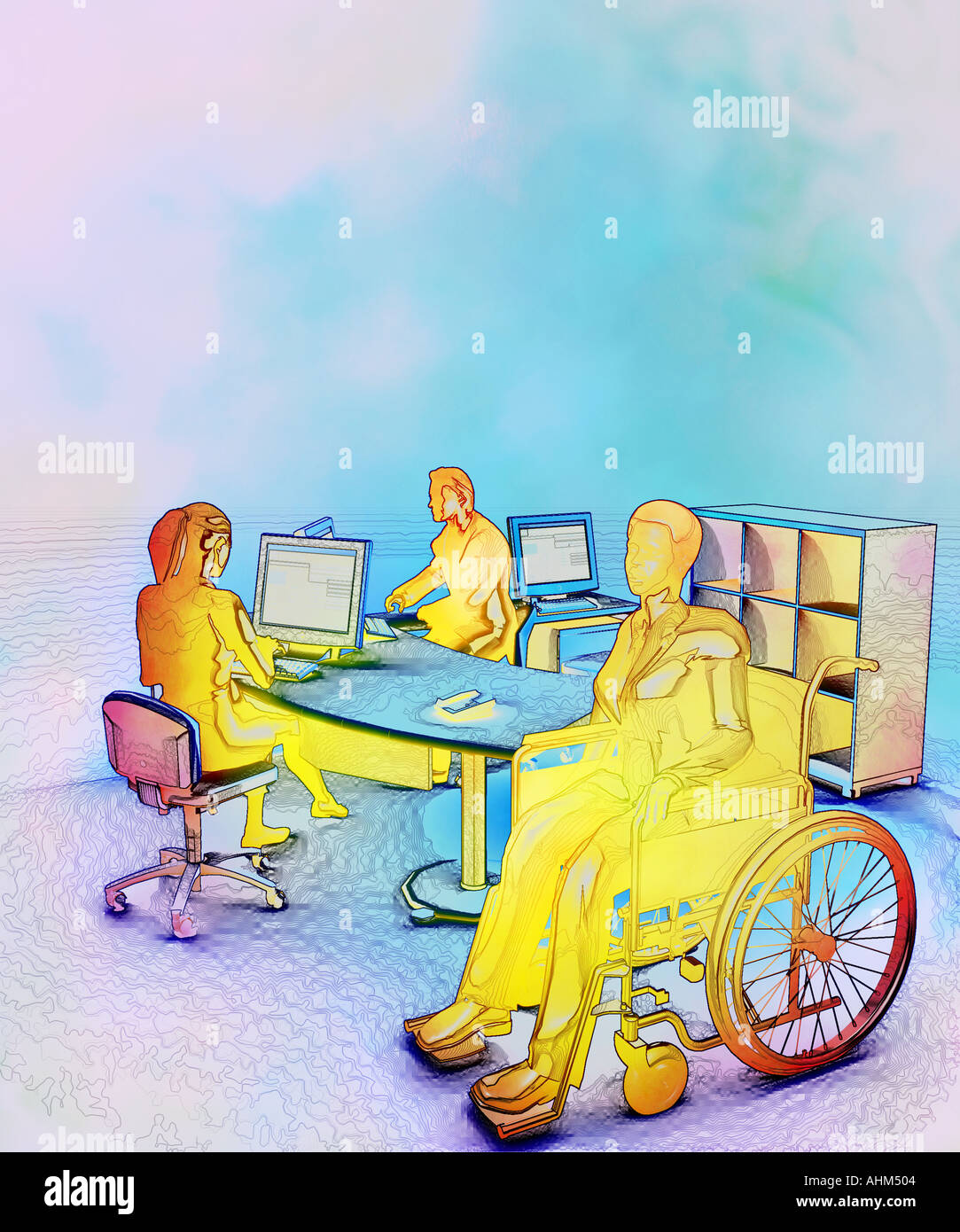 Disabled person office indian hi-res stock photography and images - Alamy