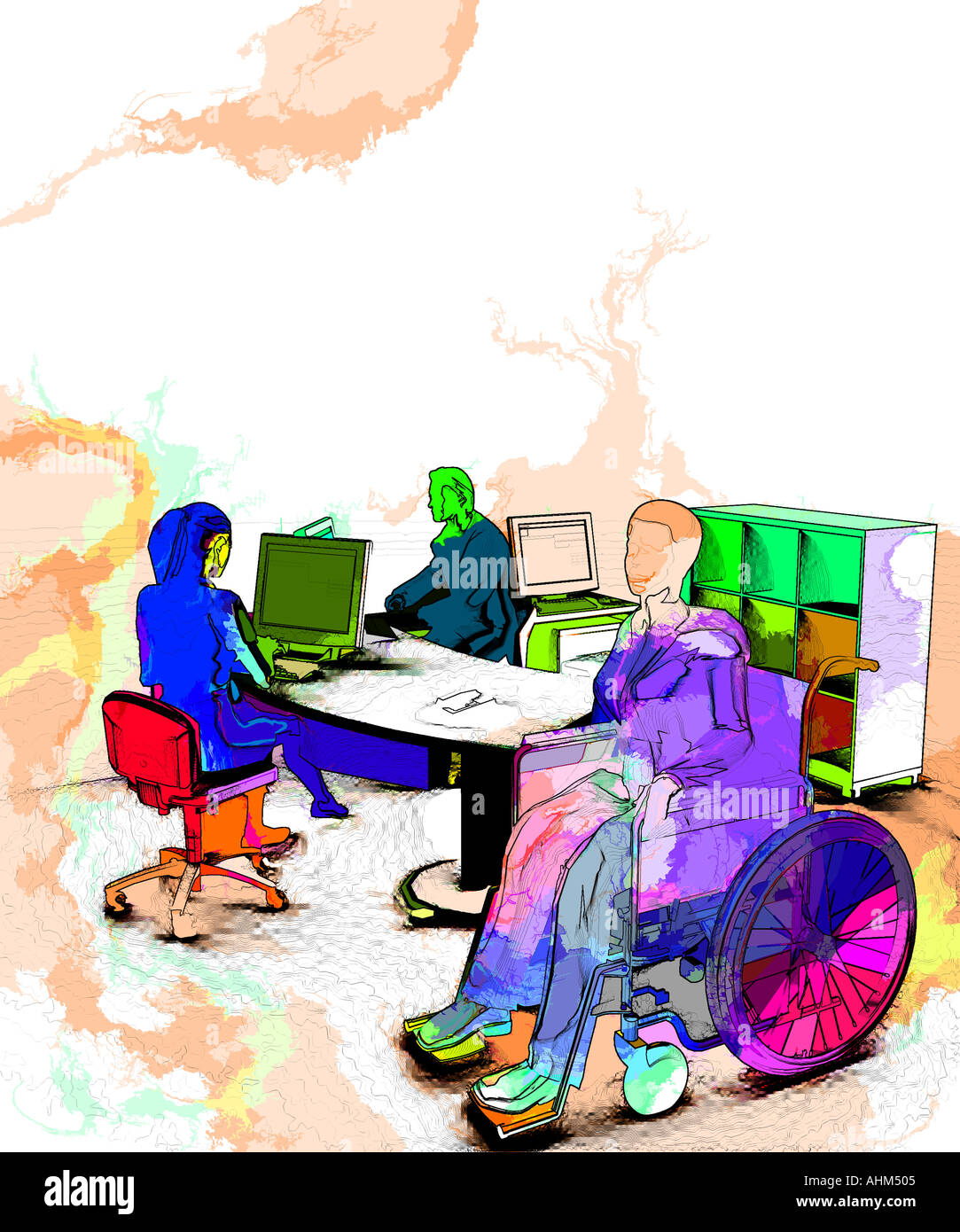 modern inclusive office Stock Photo - Alamy