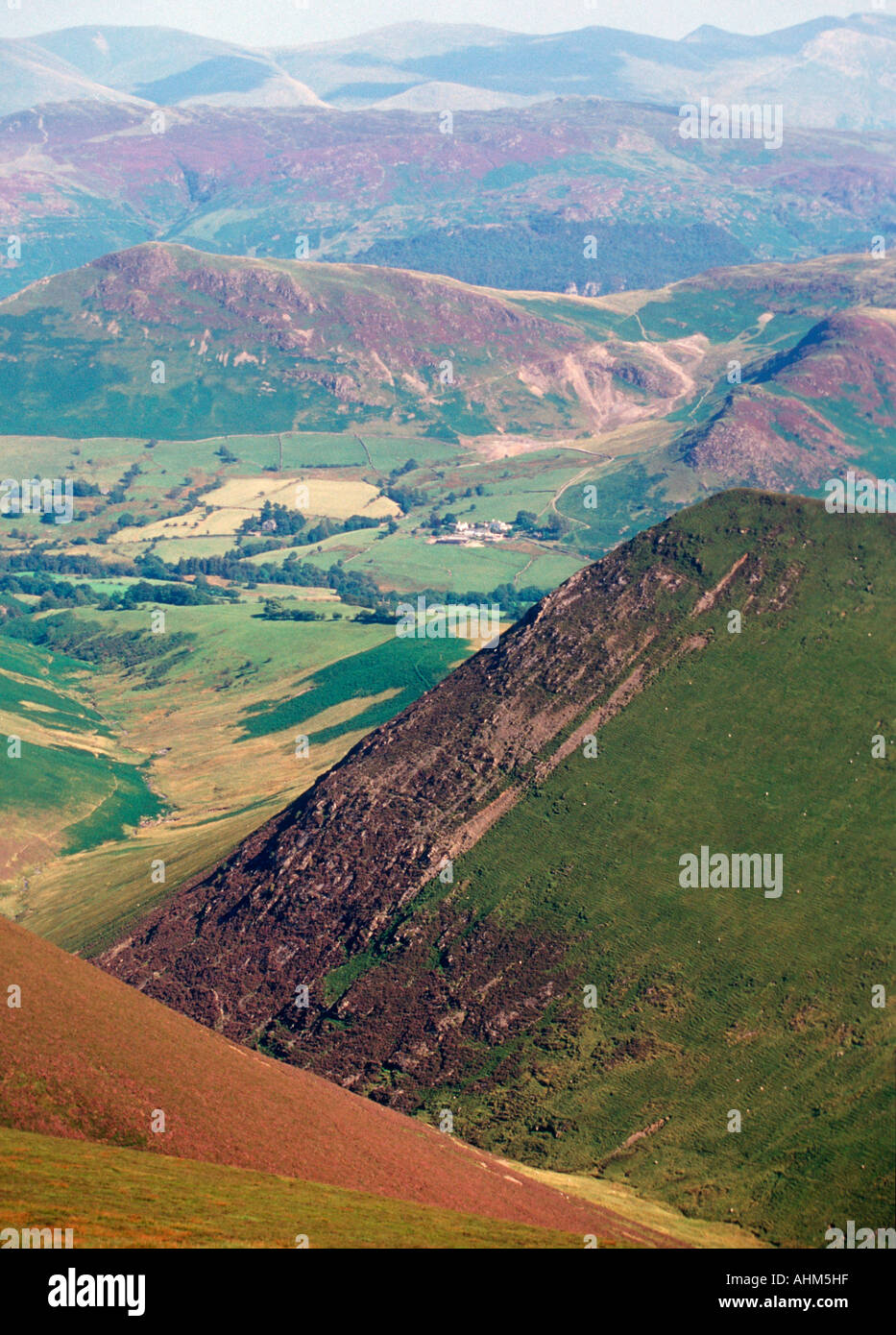 A view from the summit of Dale Head in the Lake District Stock Photo ...