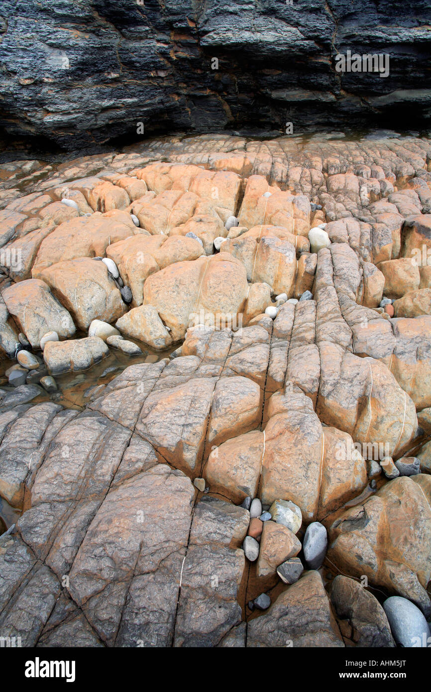 Rocks at Amroth Stock Photo - Alamy