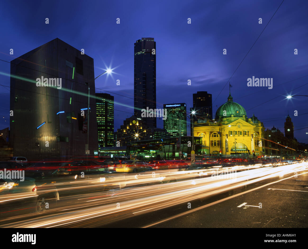 Flinders Street Station in Rush Hour Traffic Melbourne Victoria Australia Stock Photo - Alamy