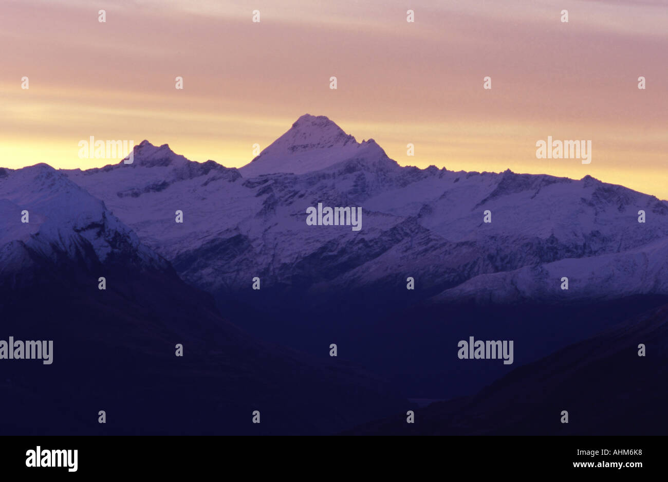 Mt Aspiring Tititea from Mt Roy South Island New Zealand Stock Photo ...
