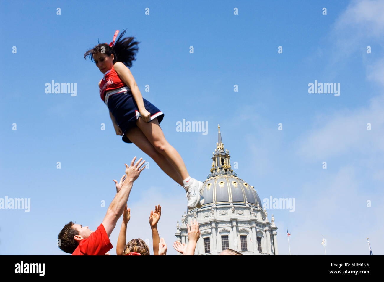 Cheerleading routine hi-res stock photography and images - Alamy