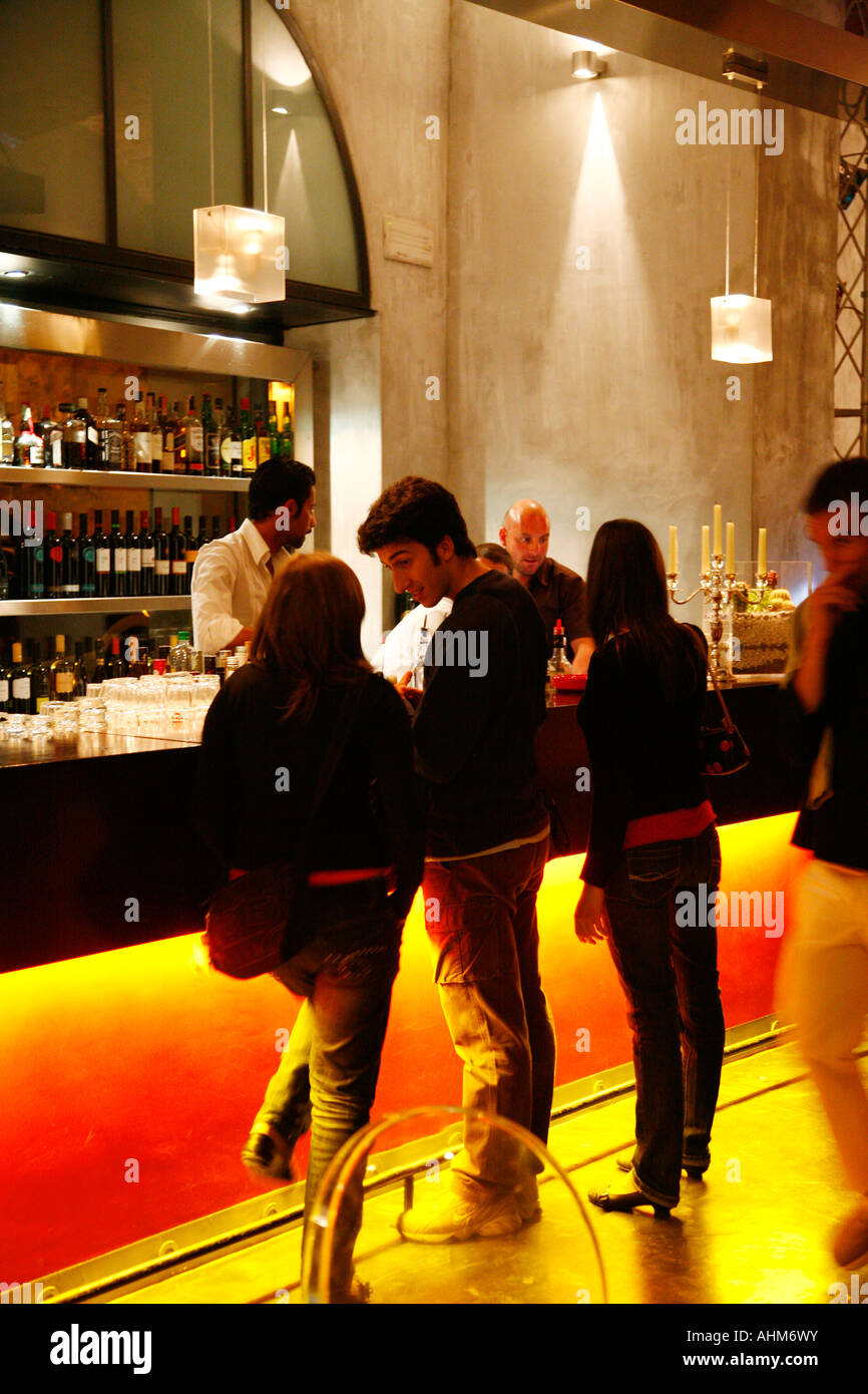 Trendy Bar Palermo Sicily Italy Stock Photo - Alamy