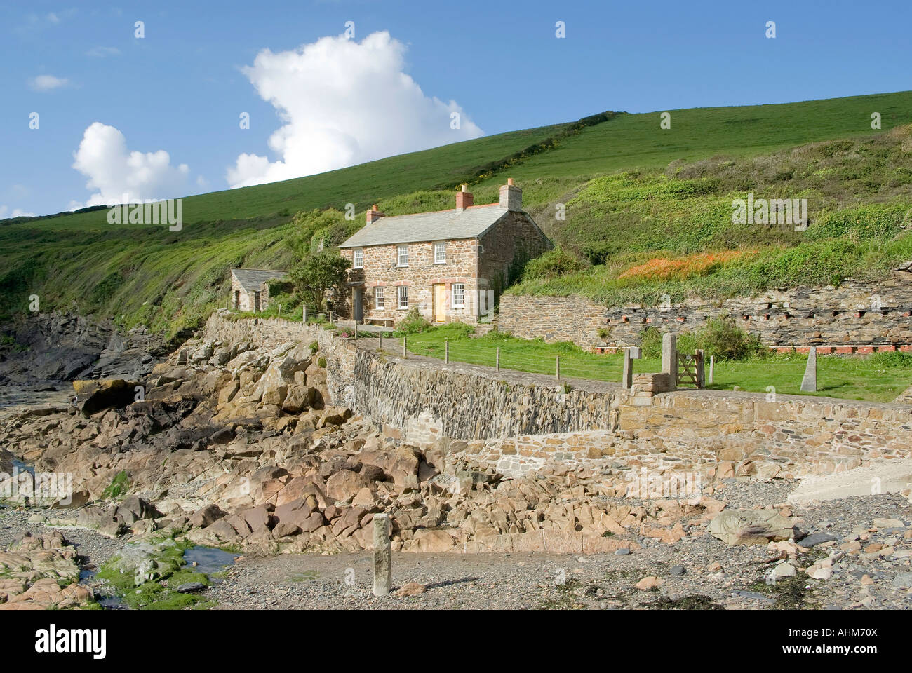 cove port quin cornish coast north cornwall england uk Stock Photo - Alamy